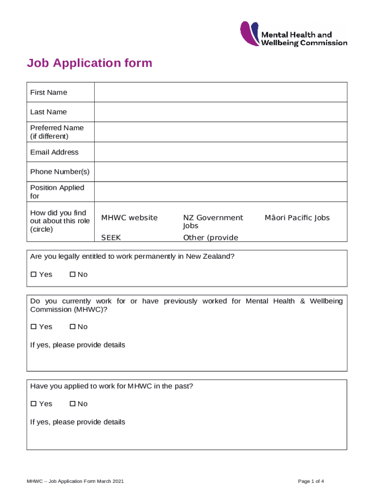 Job Application . Recruitment Doc Template | pdfFiller