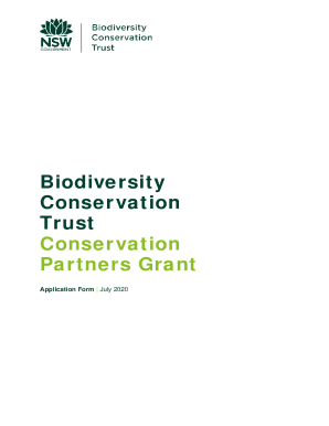 Fillable Online Conservation Partners Grant Application Form Fax Email ...