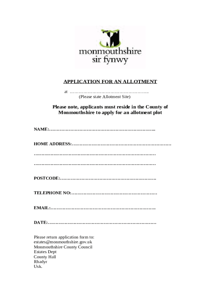 Waiting lists for allotments - a Freedom of Ination ... Doc Template ...