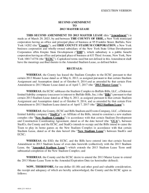 Fillable Online second amendment to mpl site master lease agreement Fax ...