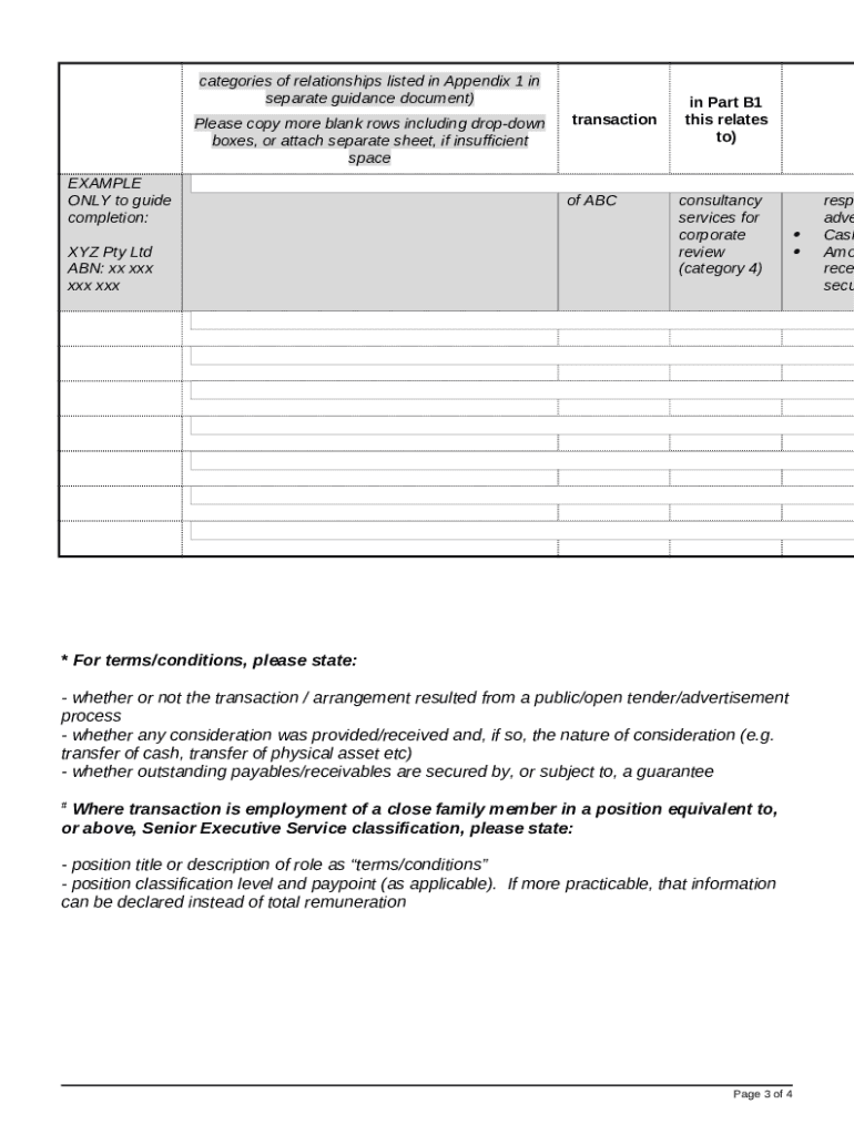 Related Parties Declaration - Ministers. Document title subheading Doc ...