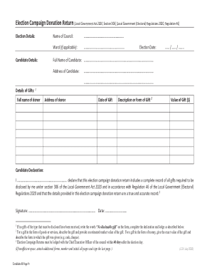 Fillable Online campaign-donation-return-form.pdf Fax Email Print ...