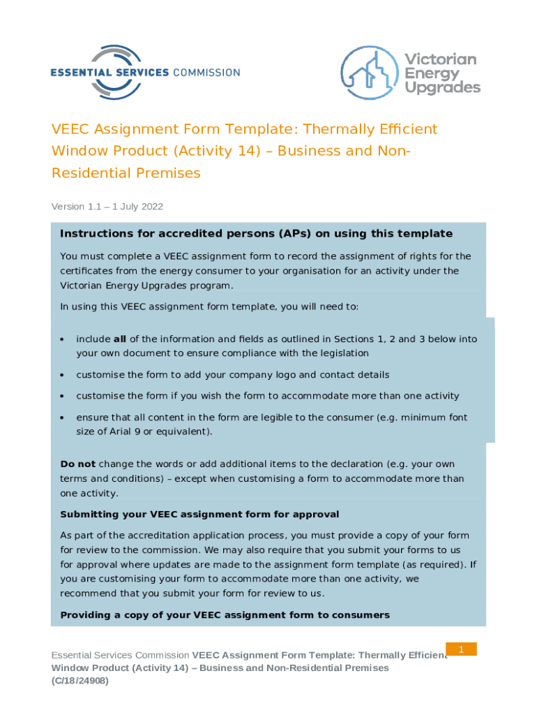 VEEC Assignment Template: Weather Sealing ( ... Doc Template | pdfFiller