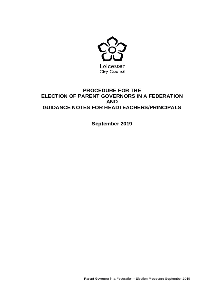 election of parent governors in a federation guidance notes ... Doc ...