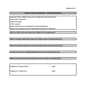 CC - DFFH - Addendum Report (with ... Doc Template | pdfFiller