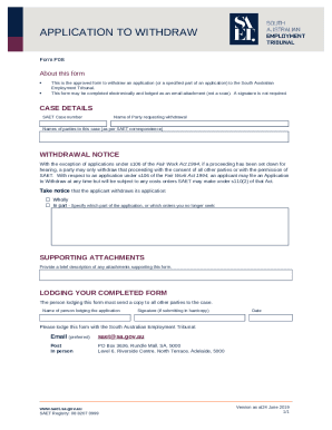 APPLICATION To Withdraw. P08 Doc Template | pdfFiller