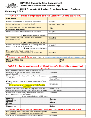 Covid 19 Risk assessment template Doc Template | pdfFiller