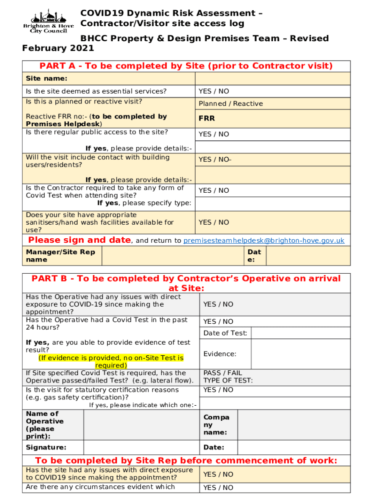Covid 19 Risk assessment template Doc Template | pdfFiller
