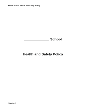 School Health and Safety Policy Doc Template | pdfFiller