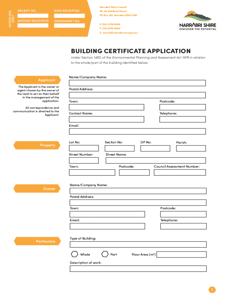Fillable Online Planning Certificate - 10.7 - Application Fax Email Print - pdfFiller
