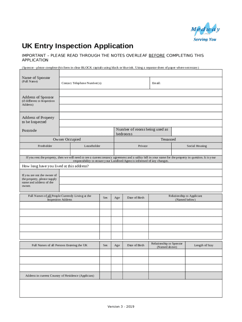 Download Accommodation Inspection Application Doc Template | pdfFiller