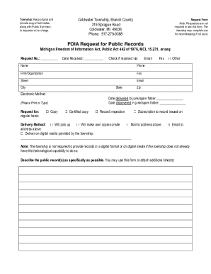 Fillable Online FOIA-Public-Summary-of-FOIA-Procedures- ... Fax Email ...