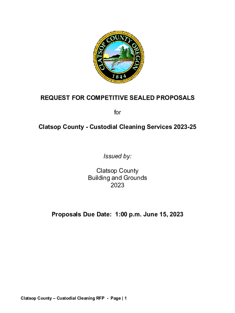 Fillable Online Request for Proposals Custodial Cleaning Services Fax ...