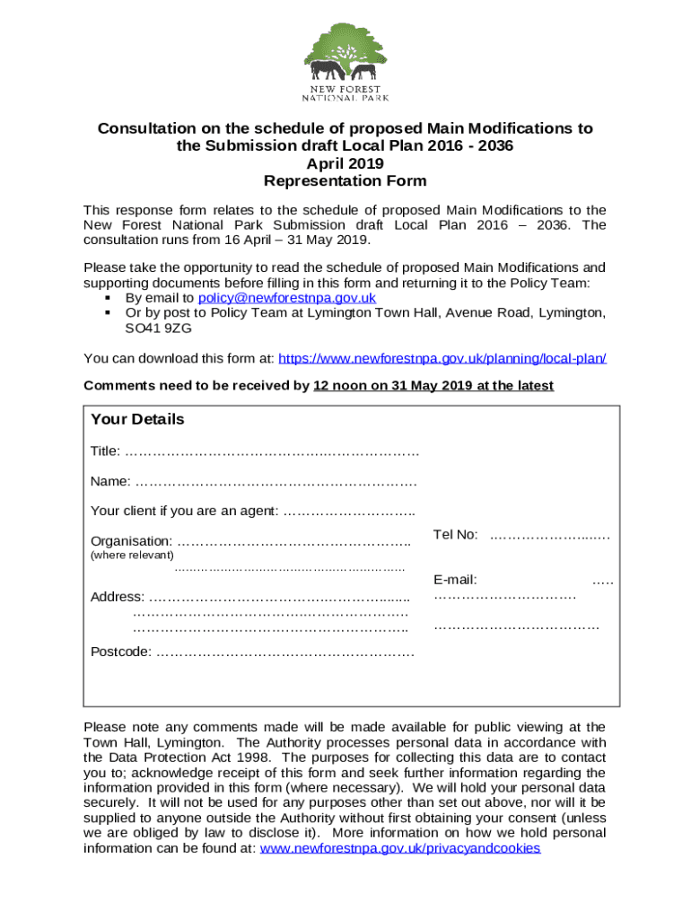 7-Response--Proposed-Main-Modifications. ... Doc Template | pdfFiller