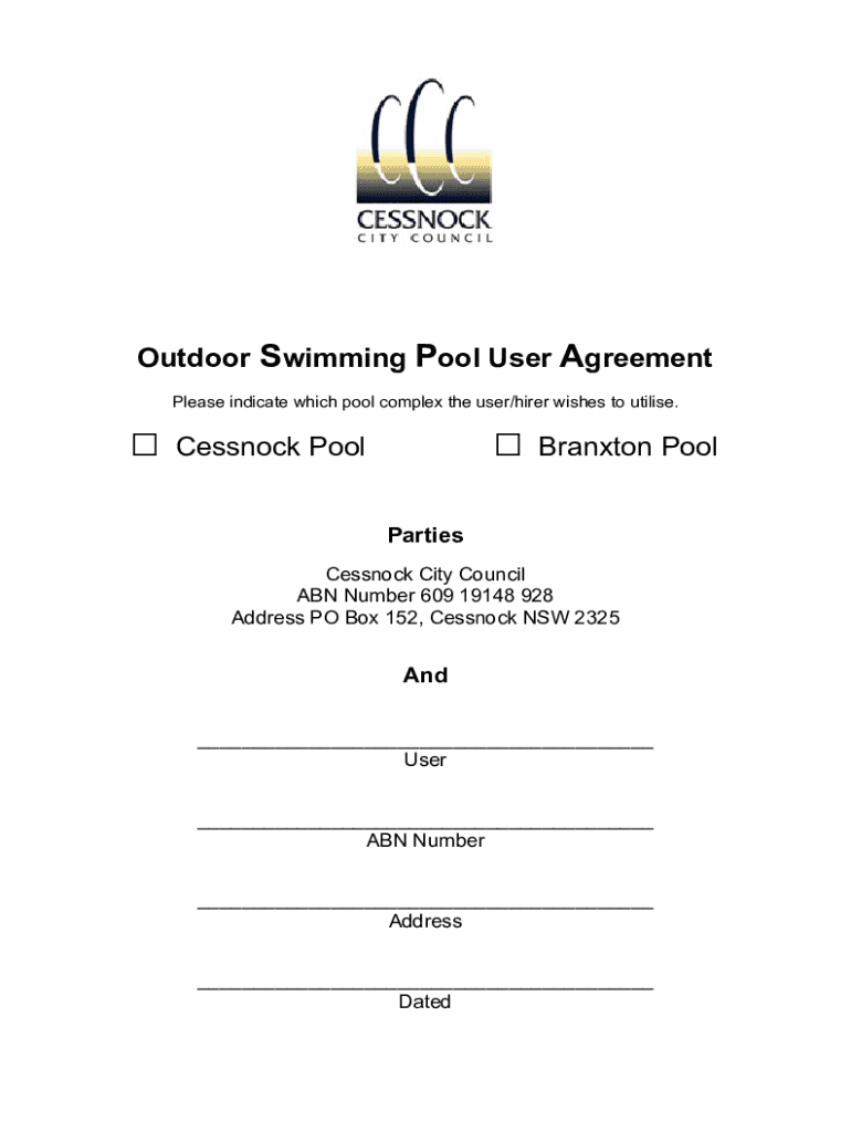 Fillable Online Swimming Pool Registration - Cessnock City Council ...