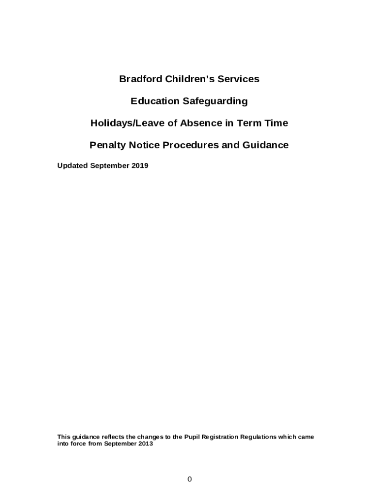 Leave of absence ination. (Holiday request ) - bso bradford gov Doc ...