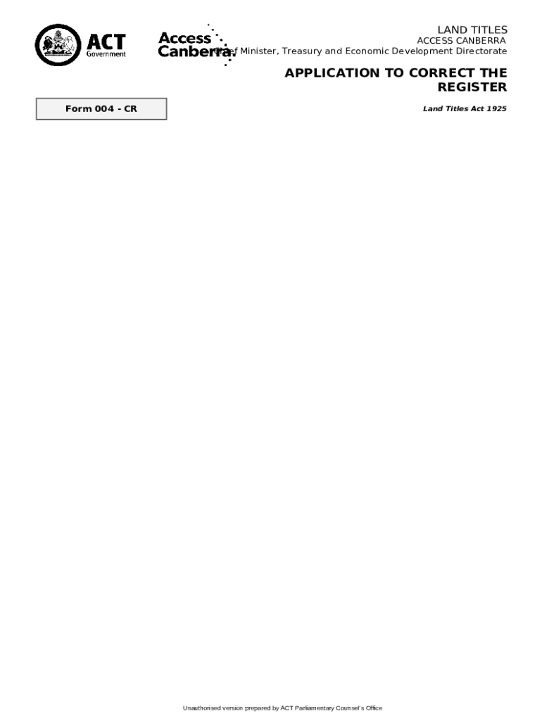 Application to register a community title scheme Doc Template | pdfFiller