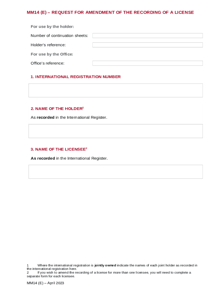 MM14 (E). Wipo Templates Doc Template | pdfFiller