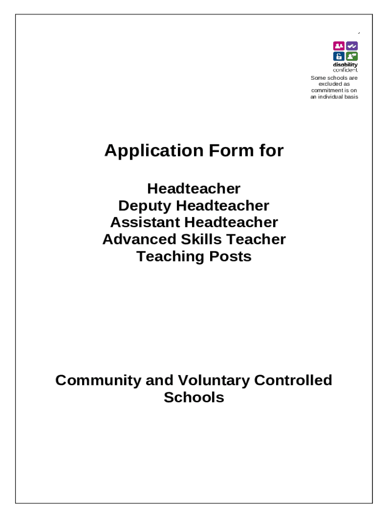 Application for Headteacher Deputy ... Doc Template | pdfFiller