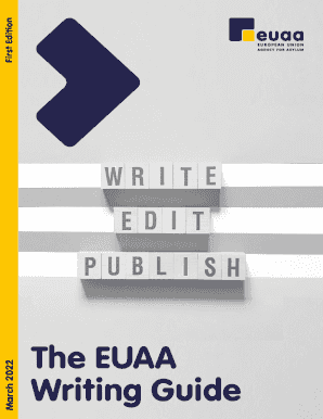 Fillable Online The EUAA Writing Guide - European Union Agency for ...