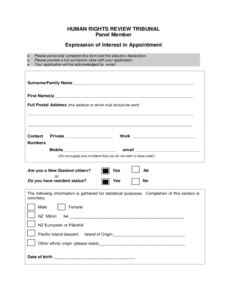 Fillable Online Tribunals - Human rights - Make a claim Fax Email Print ...