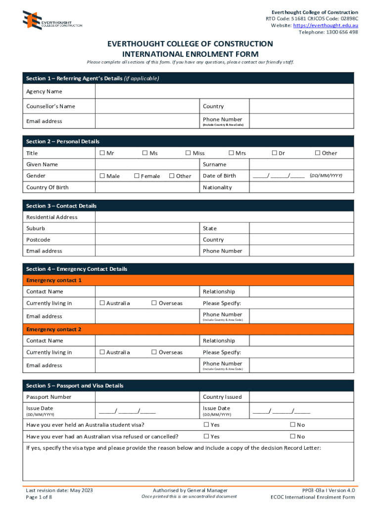 Fillable Online FORMPP03-03a-Enrolment-Form- ... Fax Email Print ...