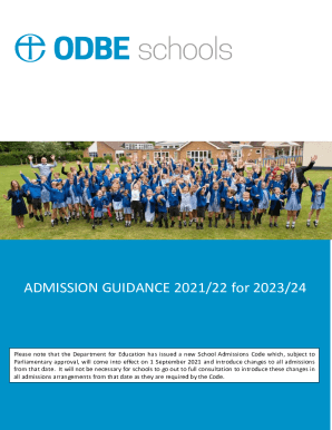 Fillable Online The School Admissions Appeal CodeWhat is new and ... Fax Email Print - pdfFiller