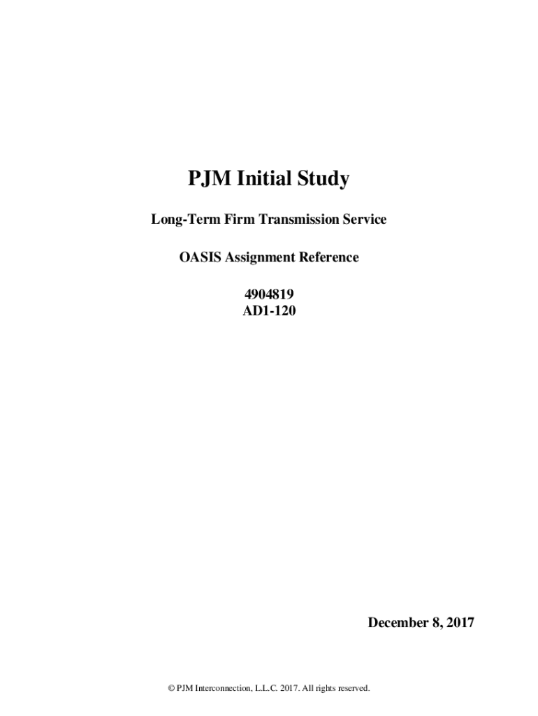 Fillable Online PJM Long Term Firm Transmission Service Requests Fax ...