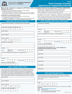 Fillable Online transport wa gov Fleet Licensing Customers Application ...