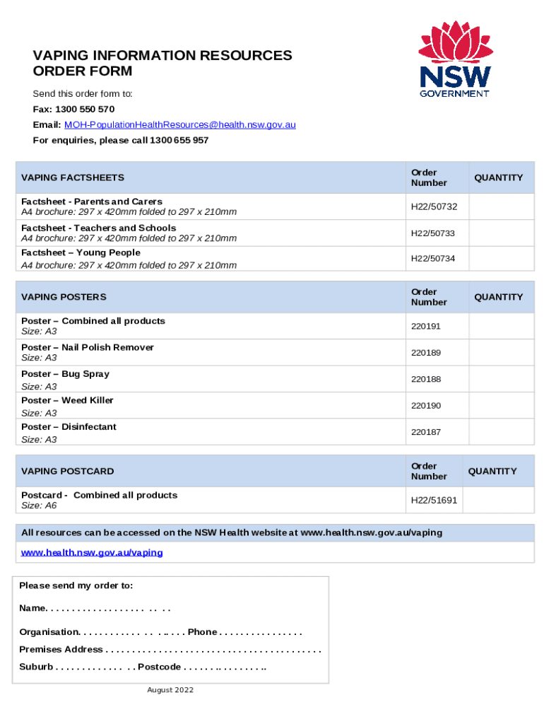 Tobacco Retailers Order Doc Template | pdfFiller