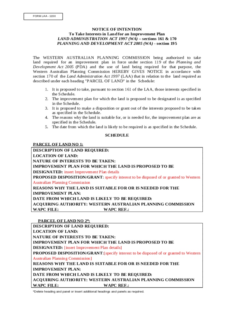 LAA 1150 Doc Template | pdfFiller