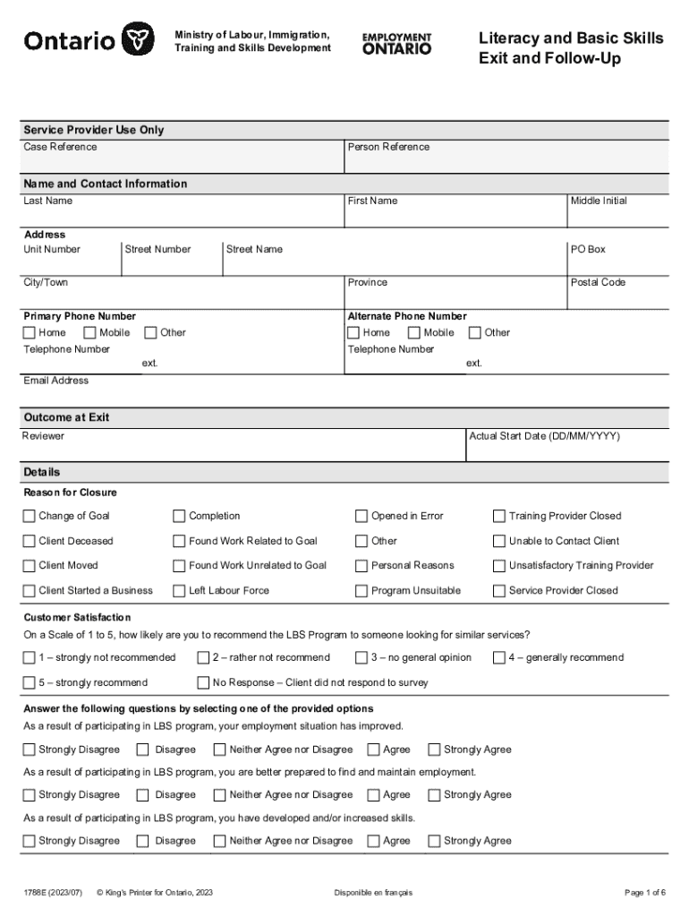 Fillable Online Ontario Ministry of Labour, Immigration, Training and ...