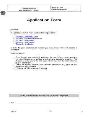 GUIDANCE NOTES On Completing a Job Application Doc Template | pdfFiller