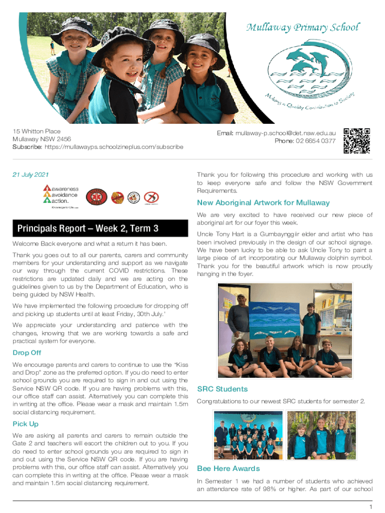 Fillable Online Term 4 Week 8 - Mullaway Primary School eNewsletter Fax ...