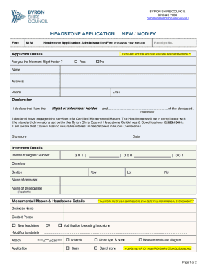 Fillable Online . Application for Burial form Fax Email Print - pdfFiller