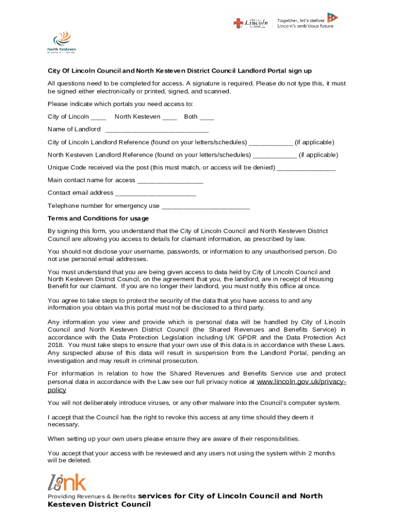 Download: Landlord Portal Registration Doc Template | pdfFiller
