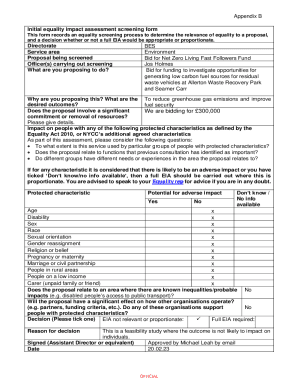 Fillable Online EIA screening form Template January 2023 Fax Email ...