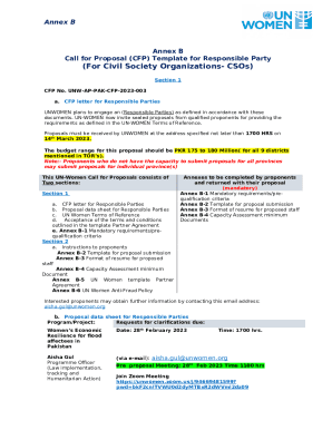 Call for Proposal (CFP) Template for Responsible Party - asiapacific unwomen Doc Template ...