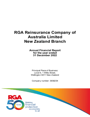 Fillable Online RGA Reinsurance Company of Australia Limited New ...
