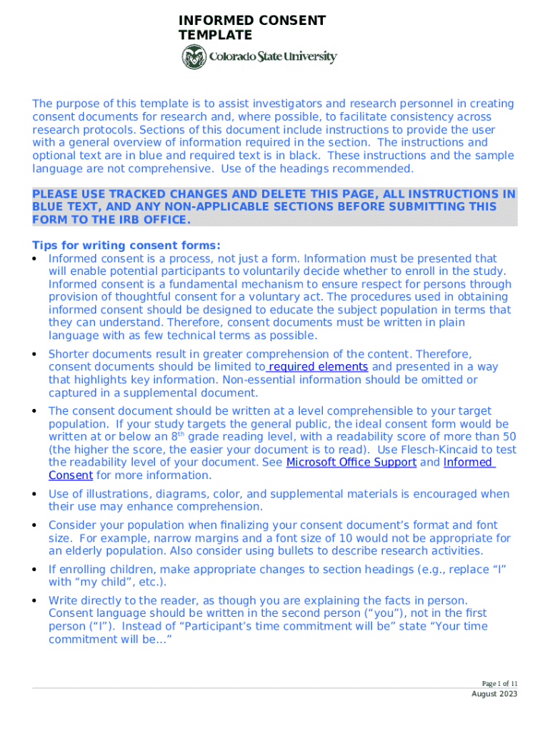 ined consent template Doc Template | pdfFiller