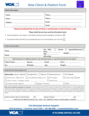 Fillable Online New Client & Patient Form Fax Email Print - pdfFiller