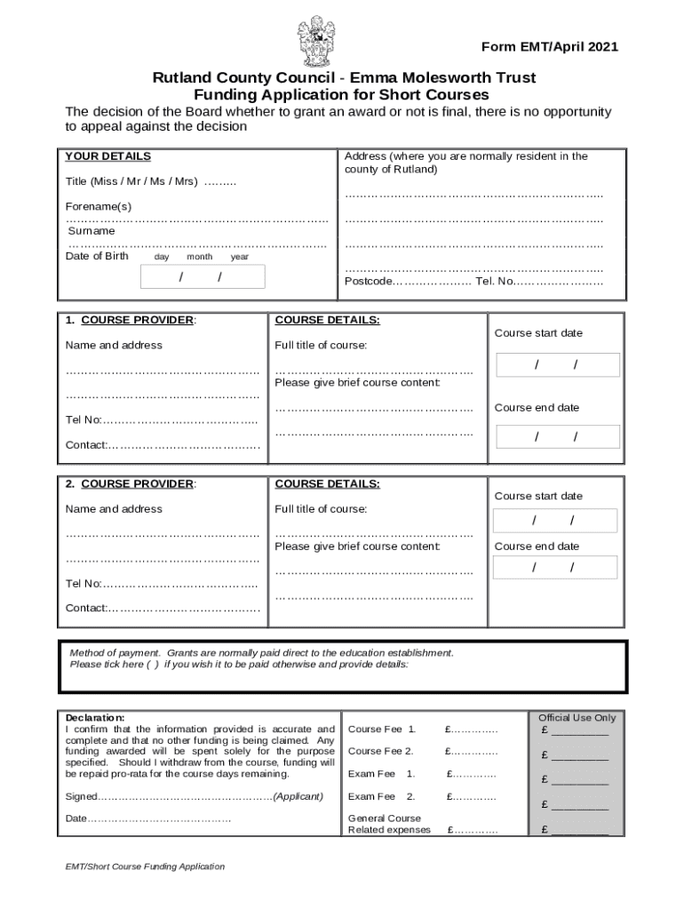 Online Short Course Application - Rutland County ... Doc Template ...