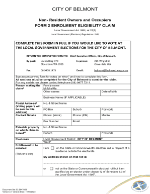 Fillable Online ECM5647653v2Enrolment Eligibility Claim - Form 2 ...