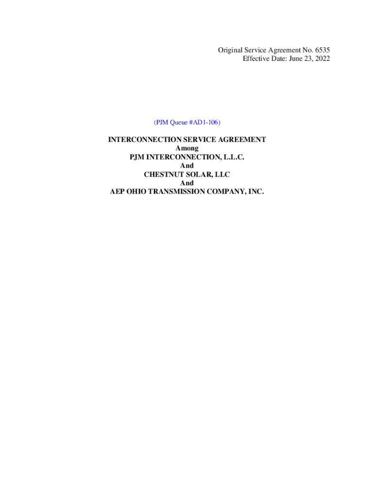 Fillable Online (PJM Queue #AD1-106) Fax Email Print - pdfFiller