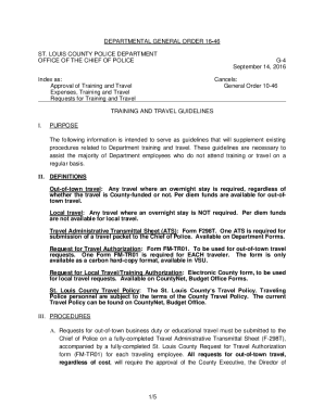 Fillable Online 1/5 departmental general order 16-46 st. louis county ...