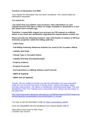 Free School Decision Letters - a Freedom of Ination ... Doc Template ...