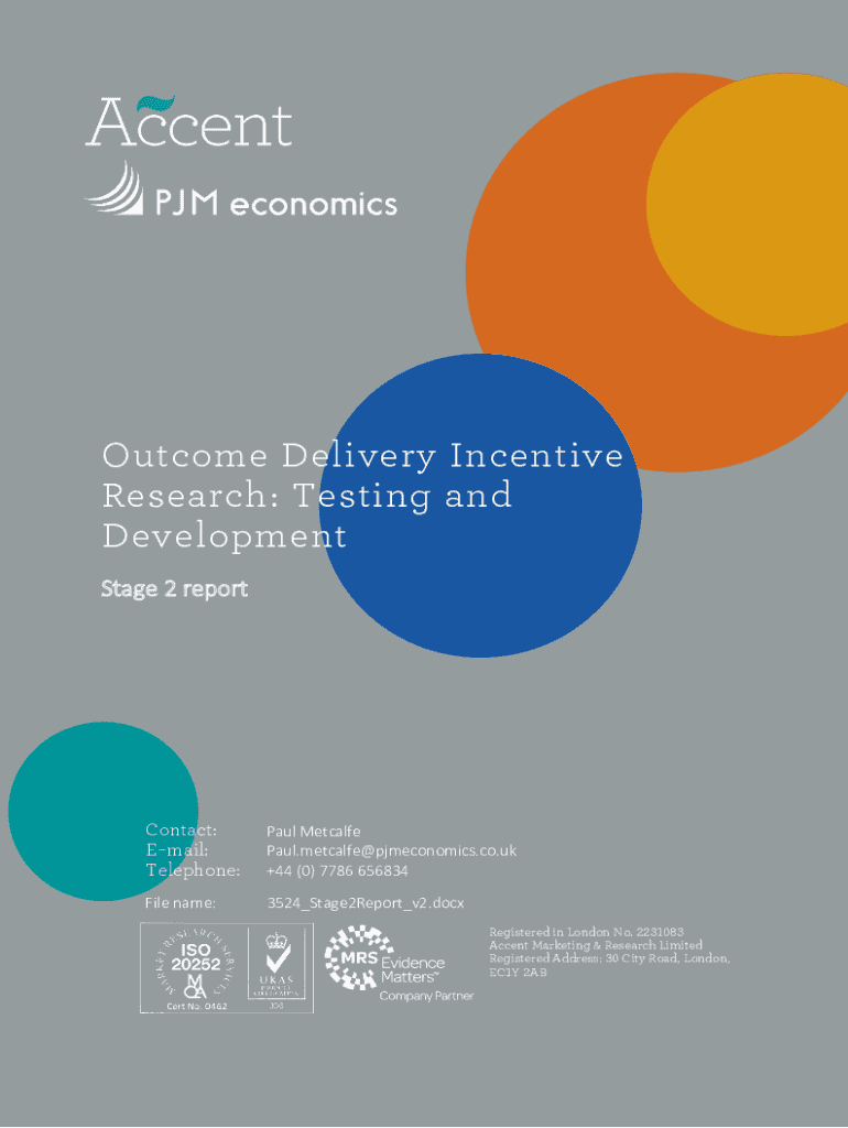 Fillable Online Outcome Delivery Incentive Research Fax Email Print ...