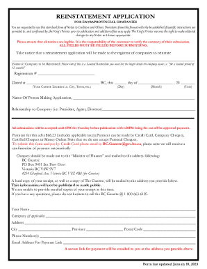 Fillable Online Procedure for Shifting of Registered Office form One ...