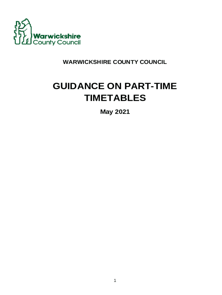 Frequently asked questions around part-time timetables for ... Doc ...