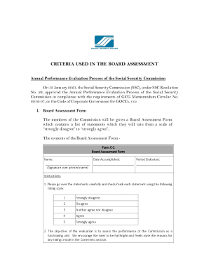 Fillable Online CRITERIA USED IN THE BOARD ASSESSMENT Fax Email Print ...